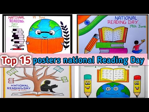 National Reading Day poster drawing//Reading Day drawing Easy//Vayana ...