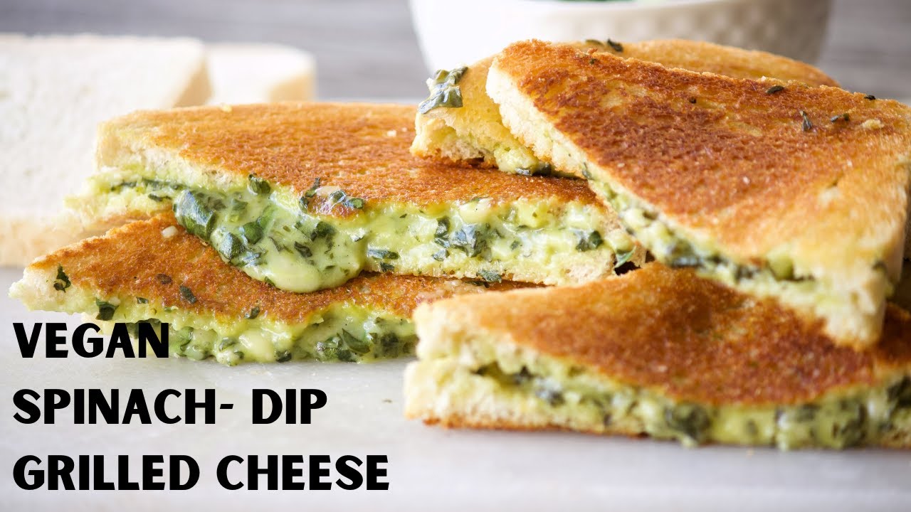 Vegan Spinach Grilled Cheese Sandwich - YouTube