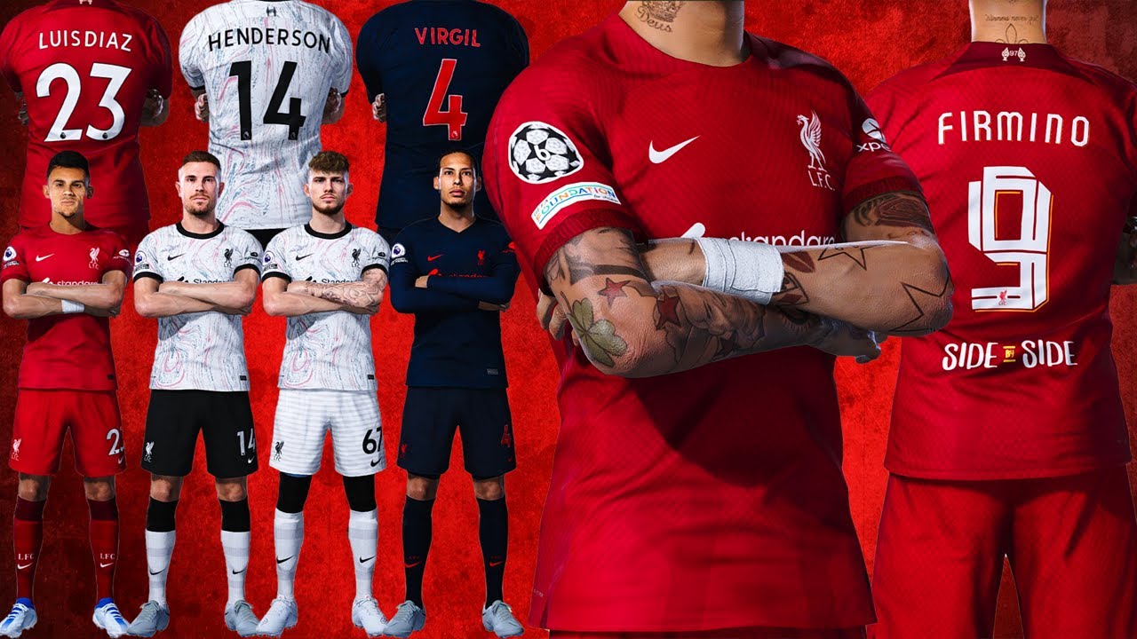 PES 2021 - KITSET COMPLETO DO LIVERPOOL 2022/23 + FONTS - *SOMENTE PARA ...