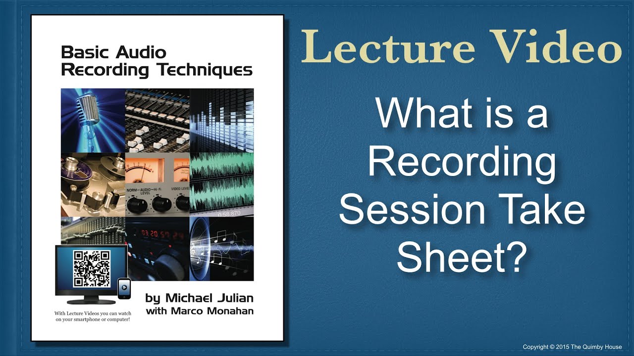 What is a Recording Session Take Sheet? - YouTube
