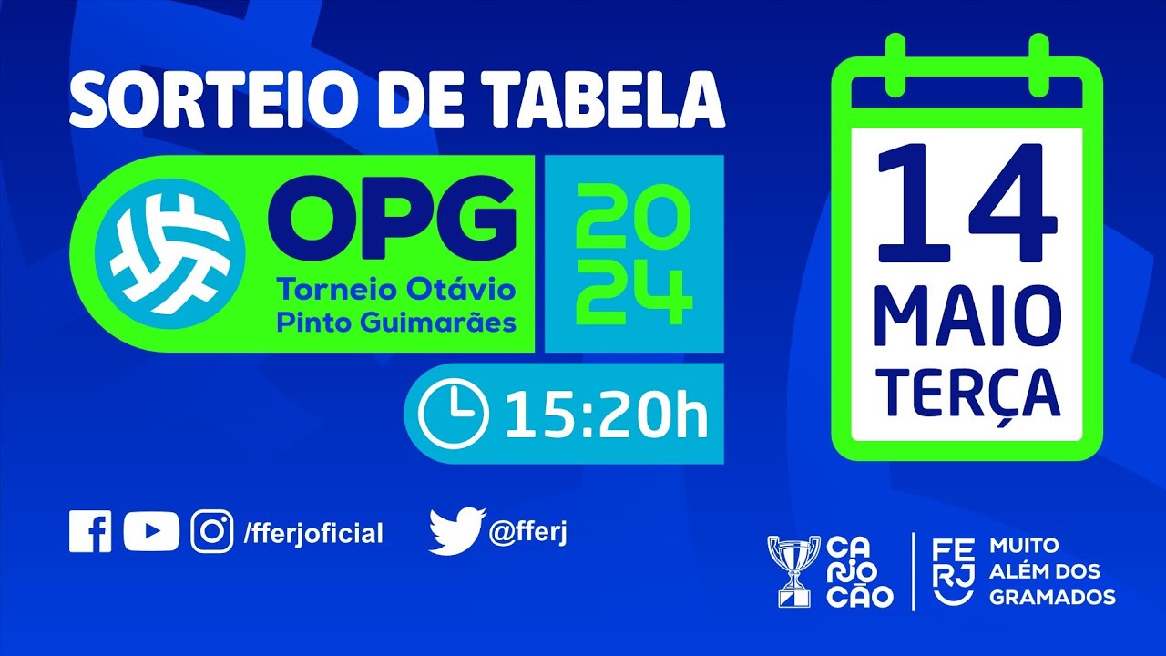 Sorteio de Tabela - Torneio Otávio Pinto Guimarães ( OPG ) 2024 - YouTube