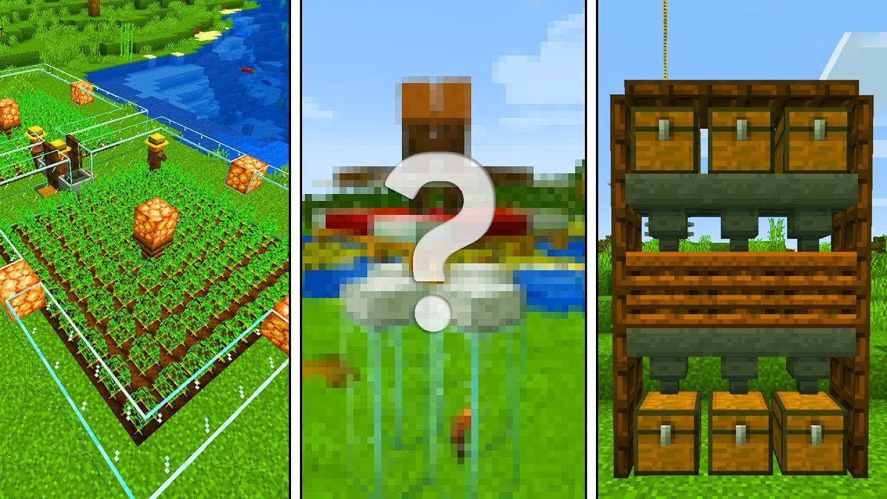 3 best farms for a beginner in minecraft: food farm, cobblestone farm ...