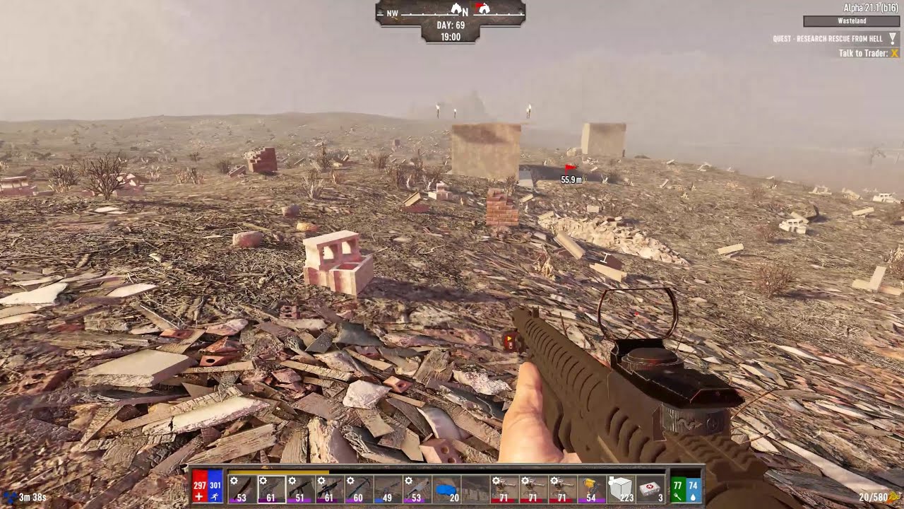 7D2D Darkness Falls V5 A21.1 RWG 10K-PEP Map EP69 (Wasteland Mining ...