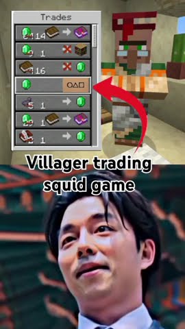 Villager treading squid game#minecraft #minecraft movement #gaming # ...