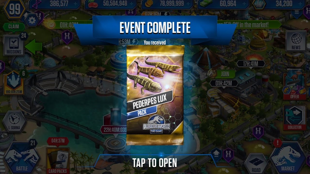 I Got New Dino Pederpes Lux at This Event Easily; Jurassic World The ...