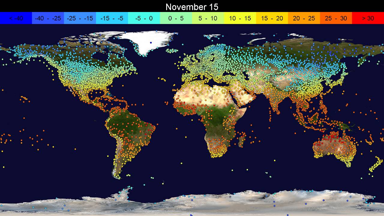 Daily Mean Temperature °C (Timelapse) - YouTube