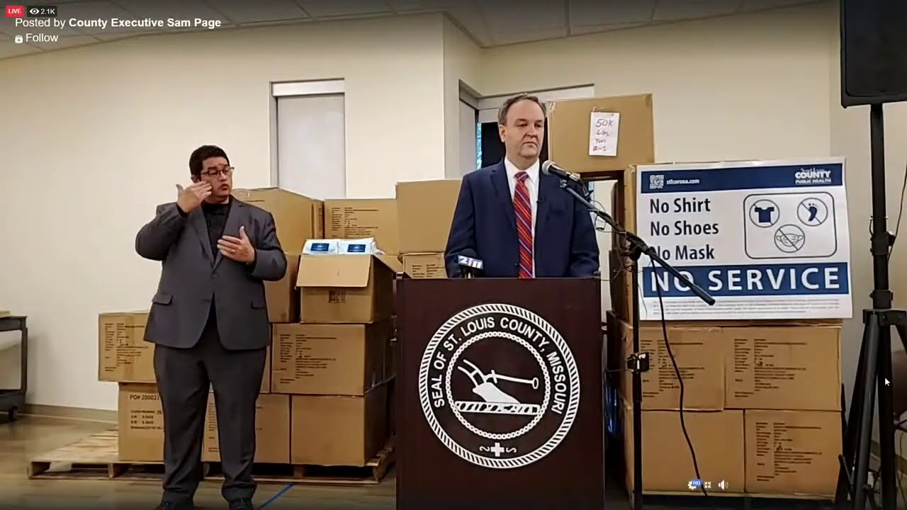 St. Louis County Executive Sam Page to announce new restrictions - YouTube