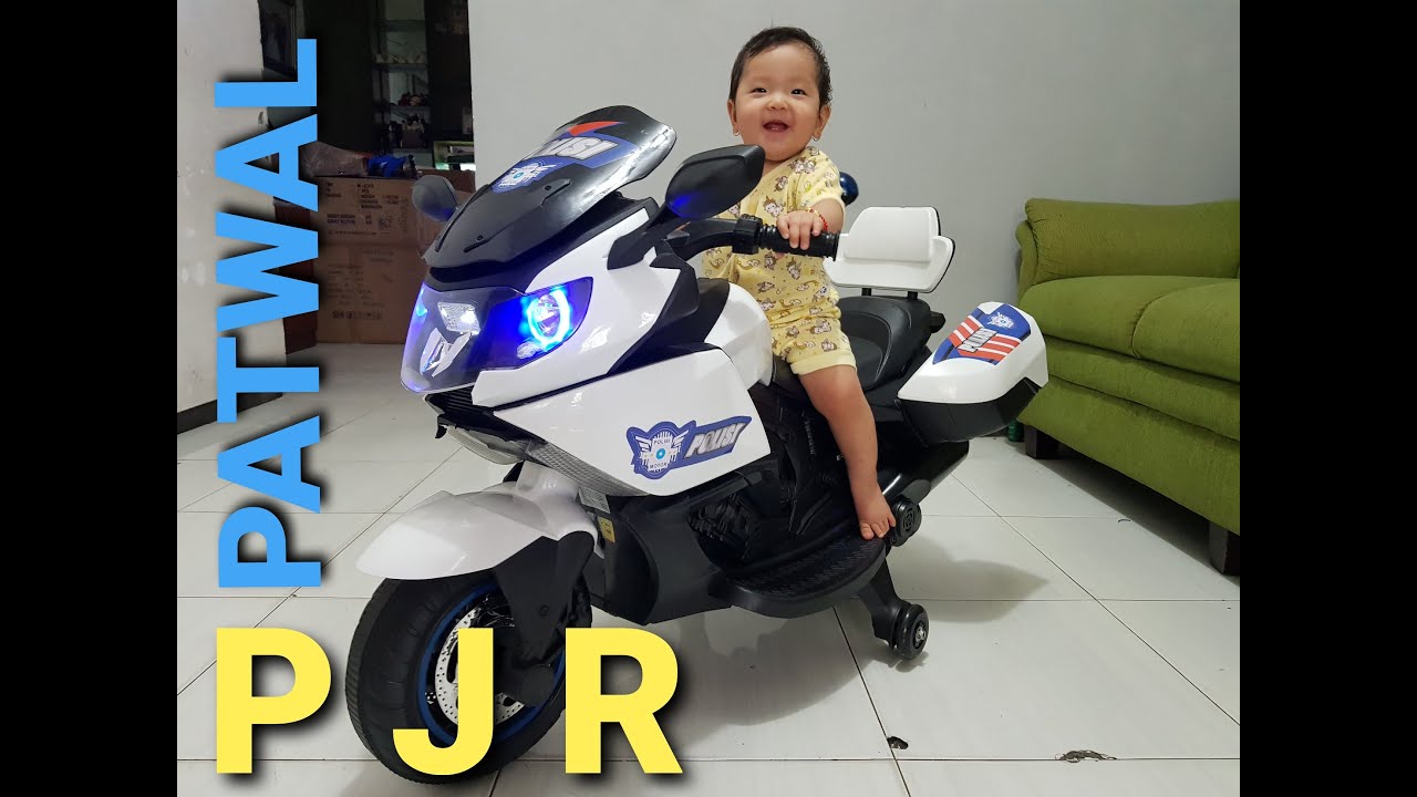 MOTOR POLISI PATWAL PJR MOB 3026, Mainan Anak Mobil Aki - YouTube