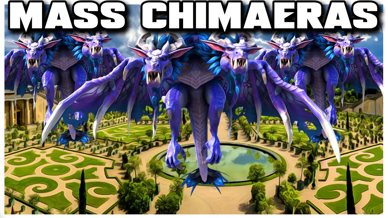 Grubby | WC3 4v4 | Mass Chimaeras On NEW MAP! - YouTube