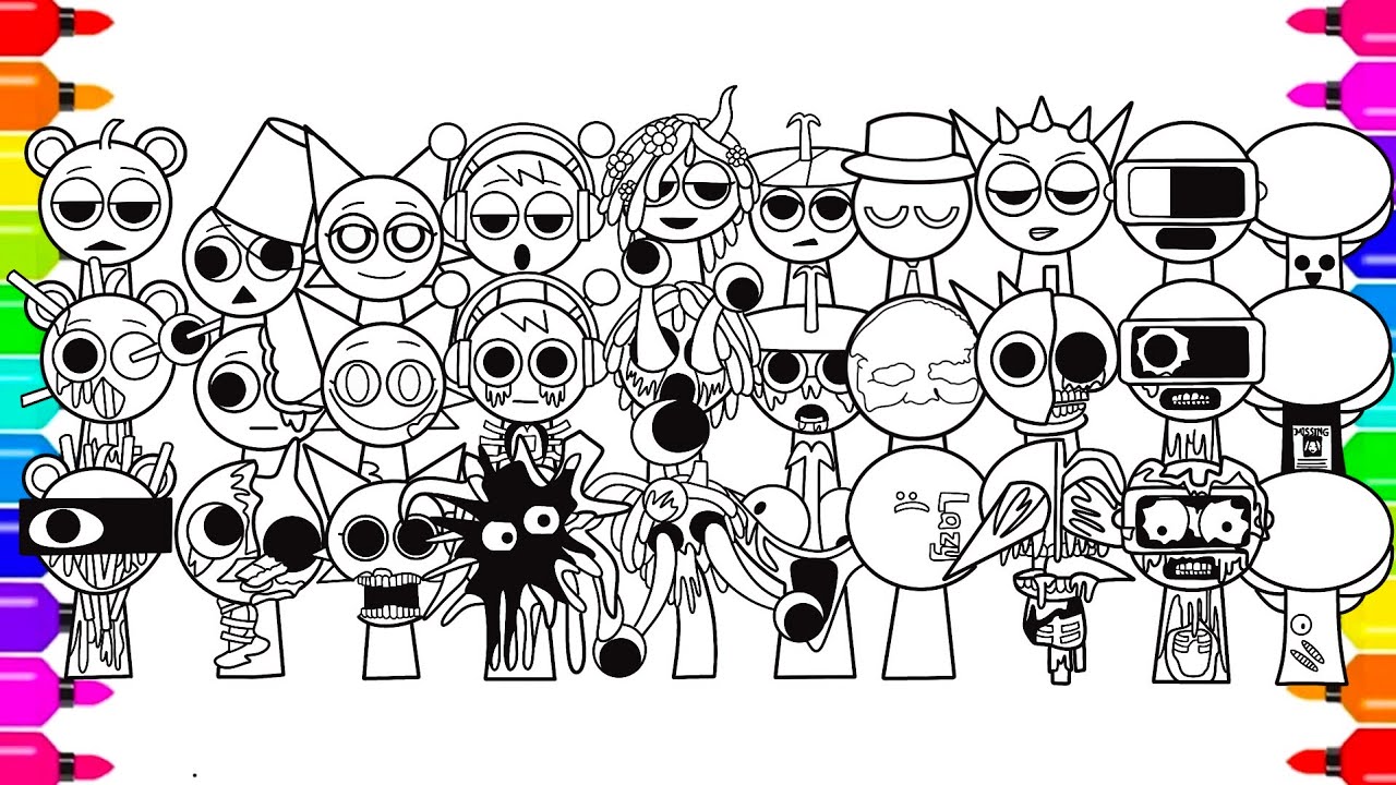 Incredibox Sprunki Coloring New Pages. Coloring All Sprunki Phase vs ...