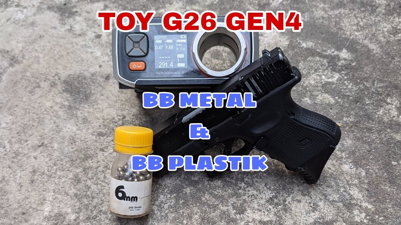 TOY G26 GEN4 GELL BLASTER 👉👉 TEST FPS BB GOTRI & BB PLASTIK - YouTube