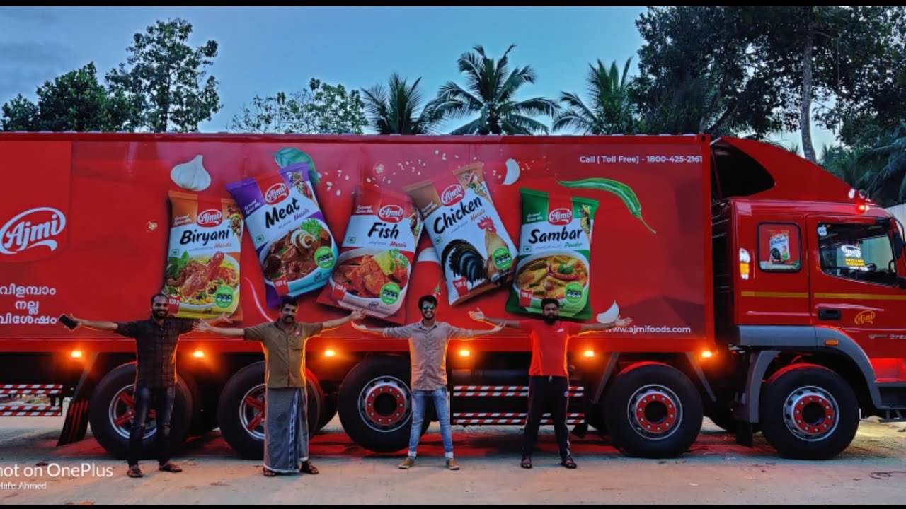 Ajmi Food truck|| simple comparison ||14 wheel bharat benz||Driver ...