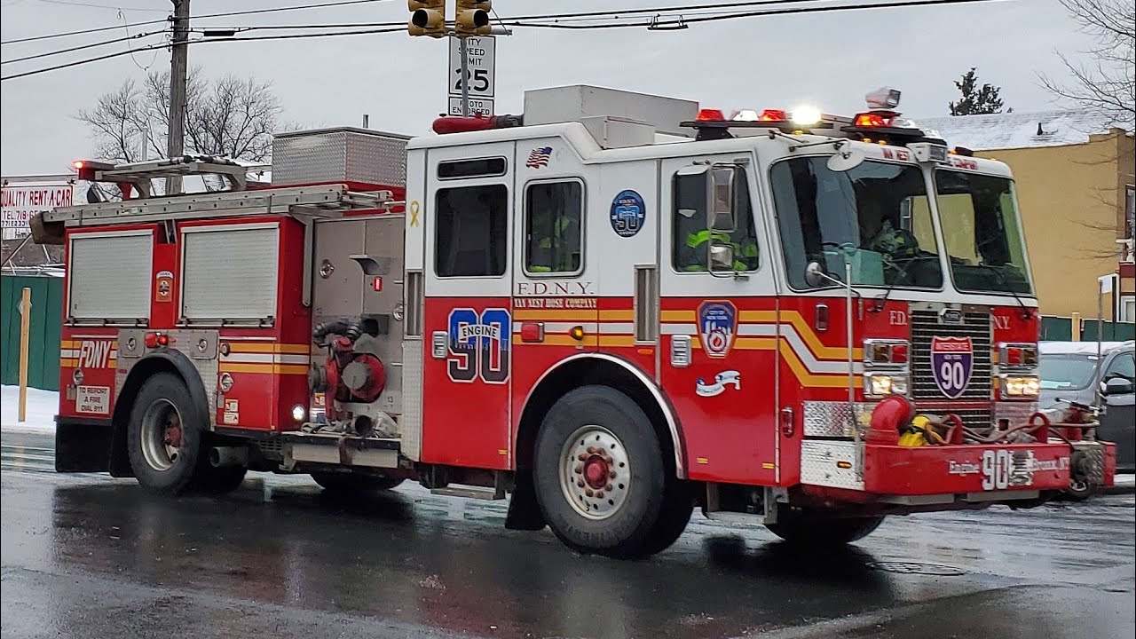 FDNY Engine 90 Acting Engine 63 Responding On East 233rd Street In ...