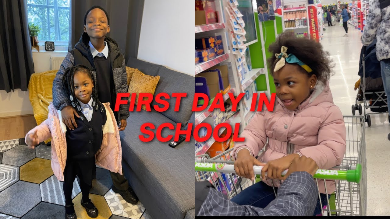 Uk living: my kids first day in school in the uk (Milton Keynes) - YouTube