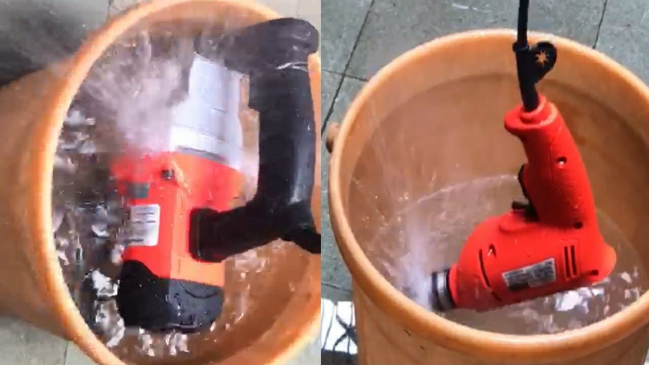 DYK || Power tools || waterproof Machine water testing videos angle ...