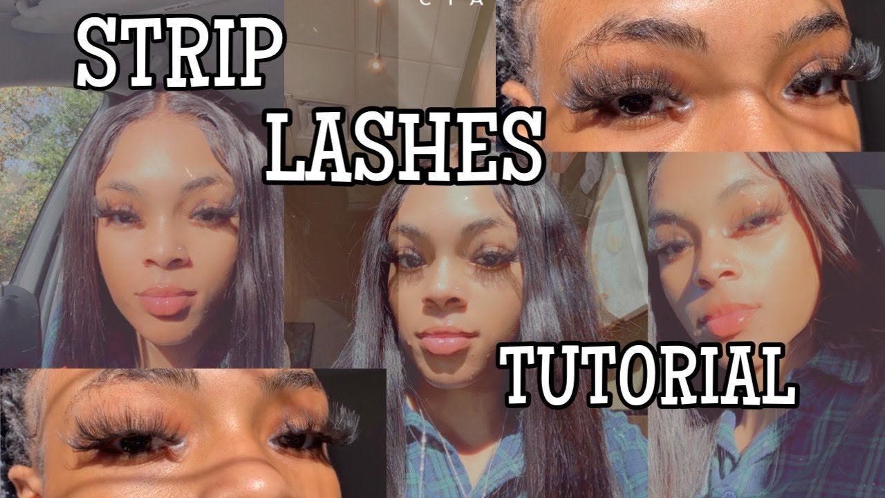 STRIP LASHES TUTORIAL BEGINNER FRIENDLY😍| #lashextensions - YouTube