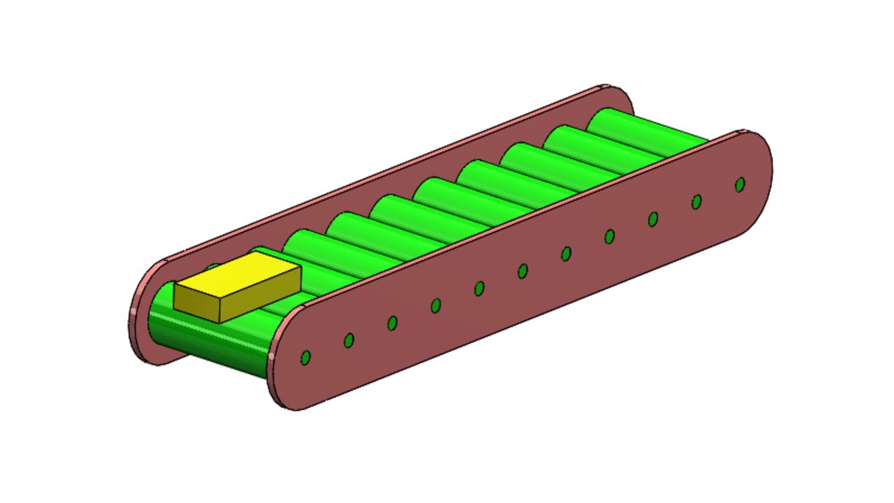 Roller Conveyer Design and Motion Study in Solidworks - YouTube