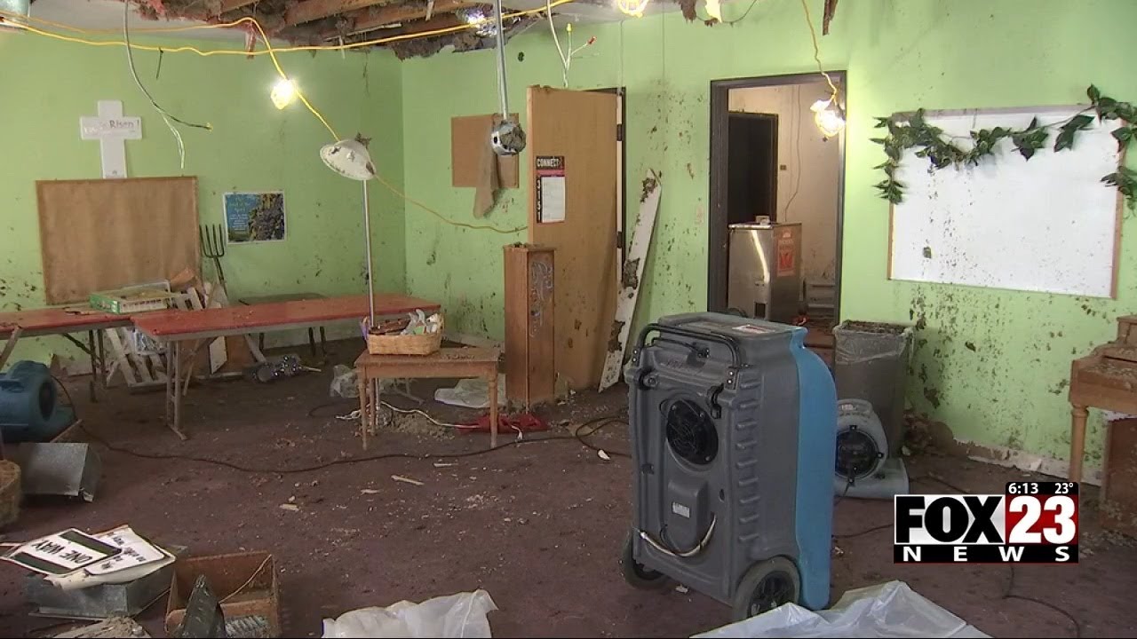 Video: Local church has heavy damage after a water pipe burst - YouTube
