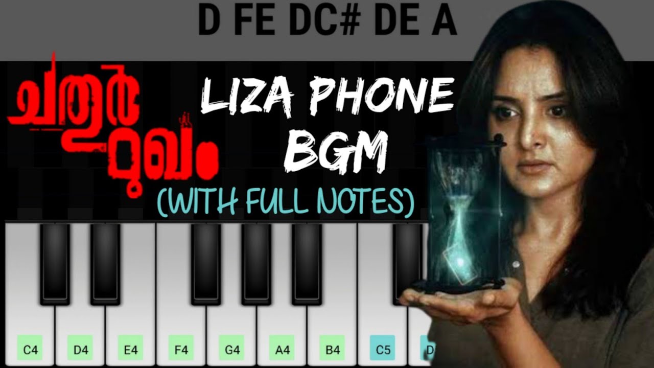 Chathur Mukham Liza Phone Bgm | Piano Tutorial | Keyboard Notes - YouTube