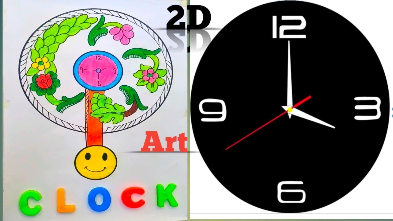 2d Art clock smiley ball #art #new #clock 97999ws Youtube channel - YouTube