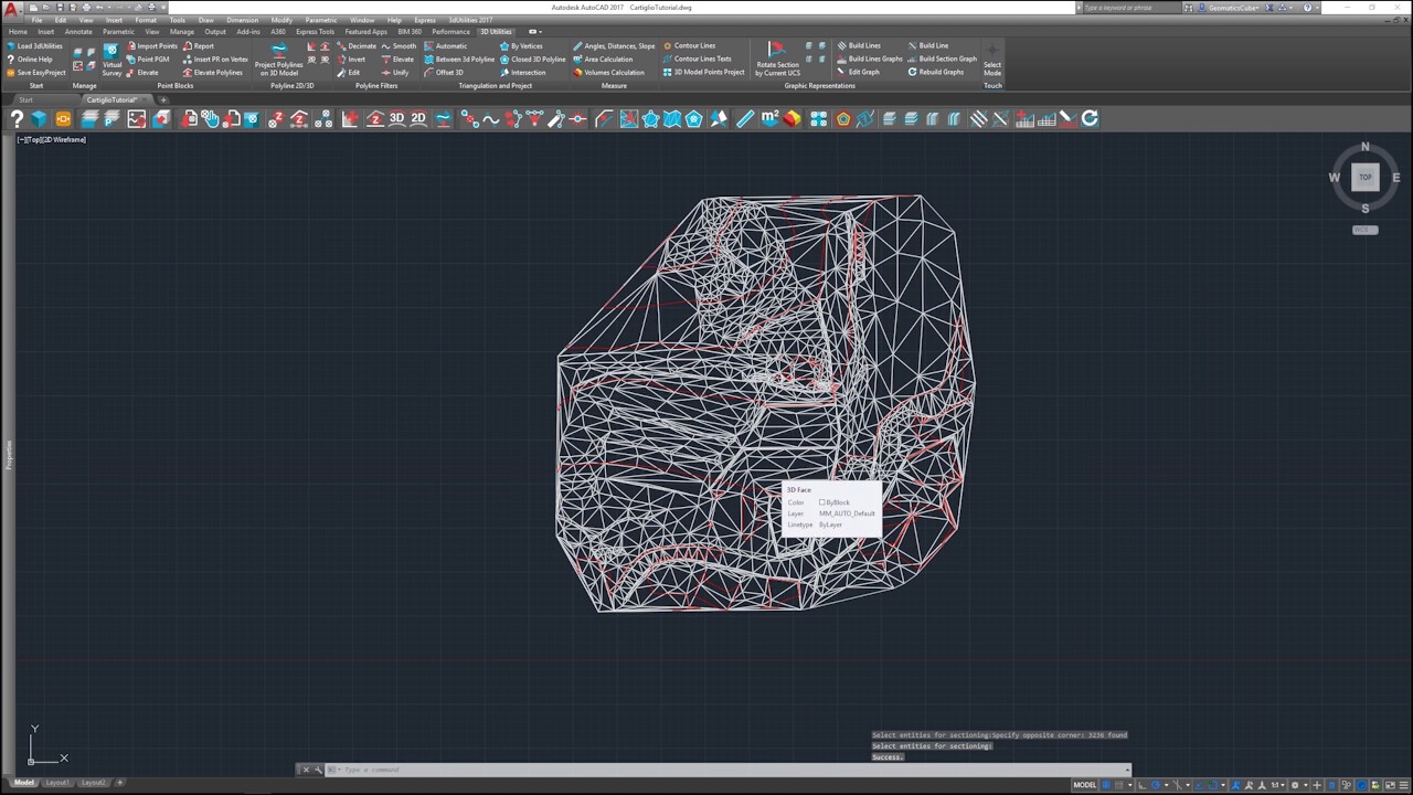Draw and quote Contour Lines inside 3D Utilities - YouTube