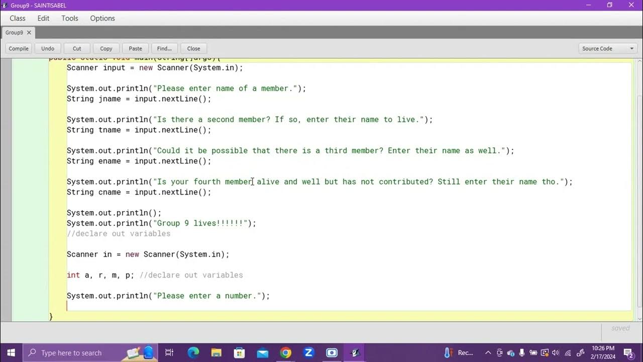 Computer Q3PT (Group 9) JAVA BlueJ - YouTube