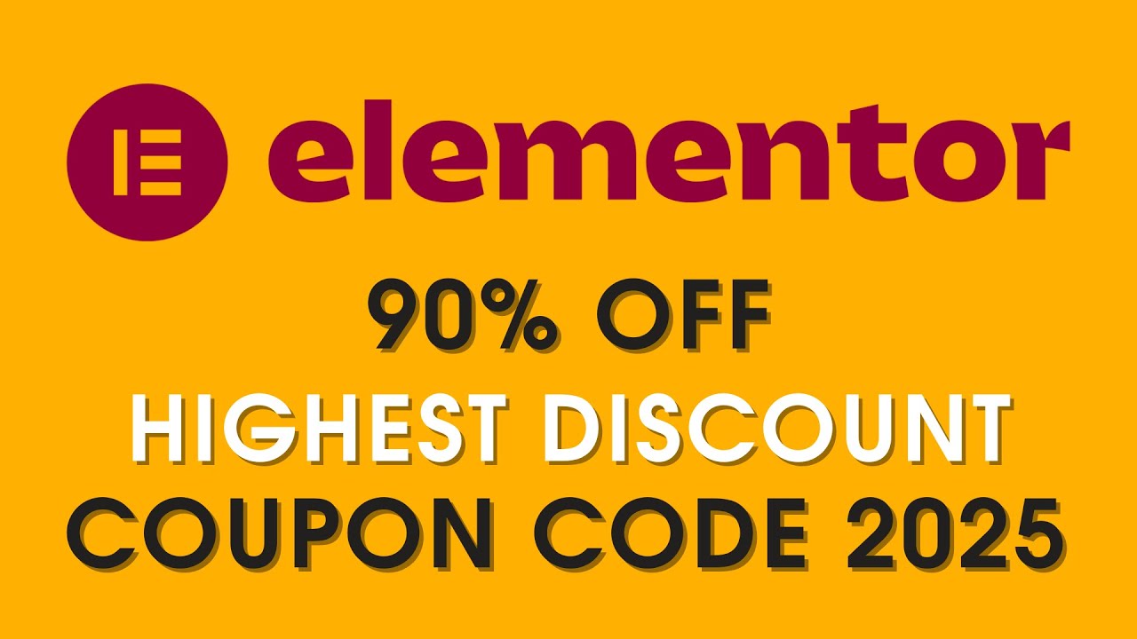 Elementor Discount Code💥Elementor Coupon Code💥Elementor Promo Code - YouTube