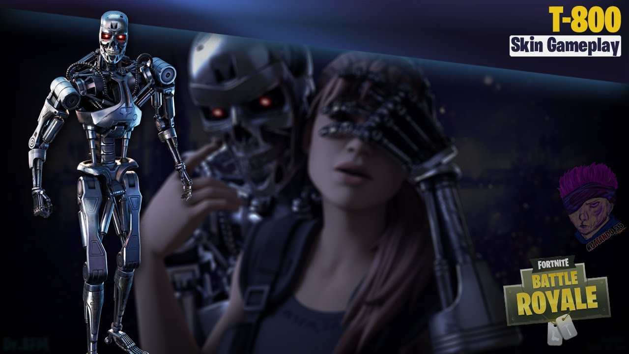 Fortnite T-800 Skin Gameplay - YouTube
