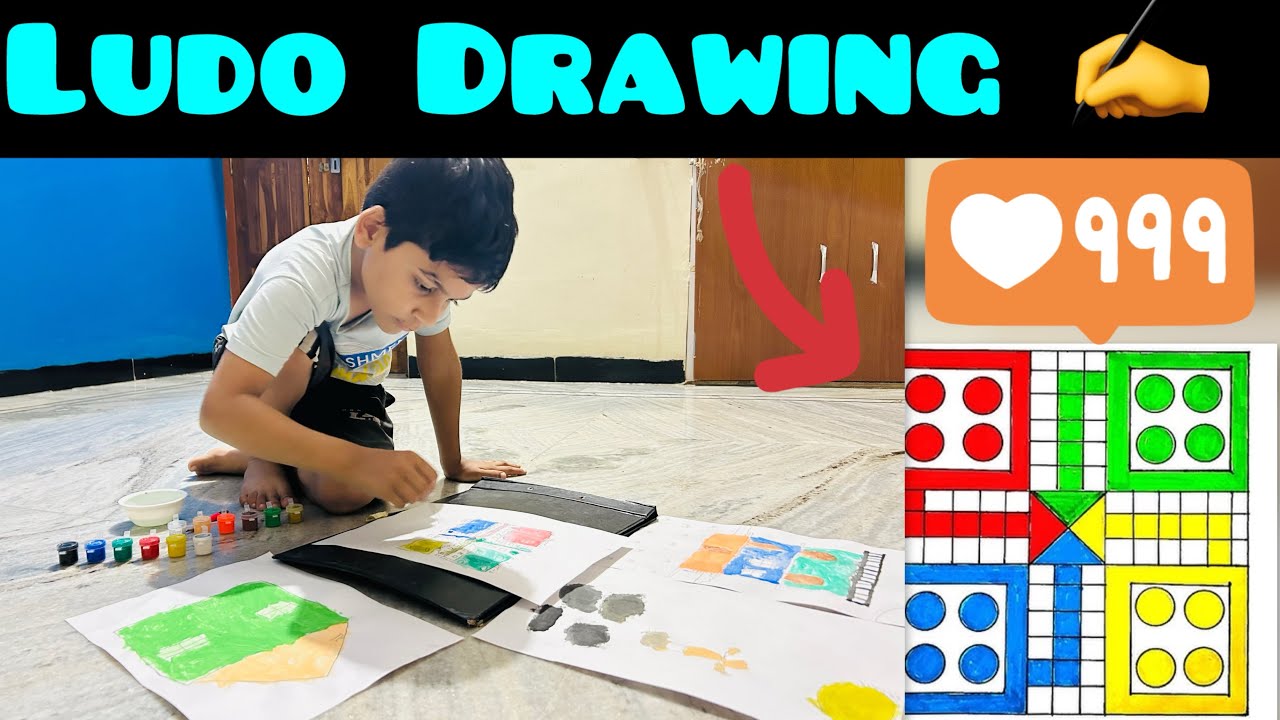 HERU ne finally LUDO ki drawing bana di 🤭😹🤠 - YouTube