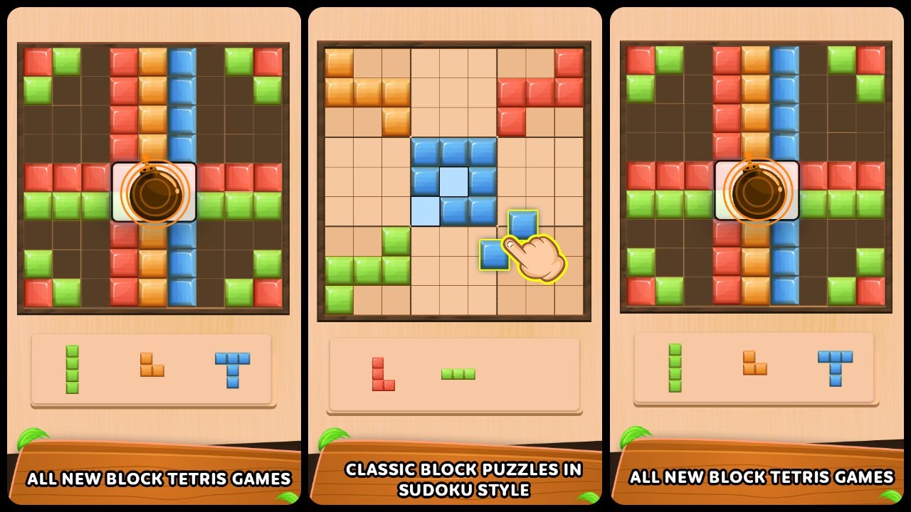 Wood Block Puzzle - Wood Games Android Gameplay - YouTube