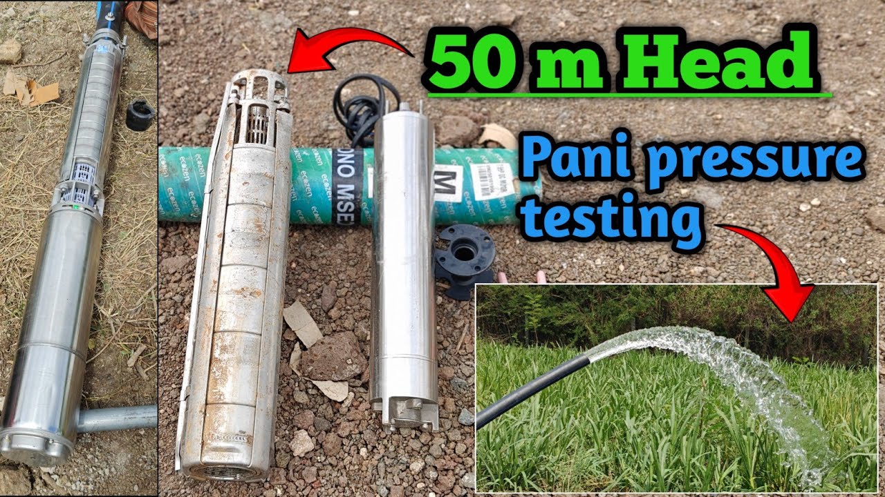 50m Head pump Pani pressure testing 👍🌎 Shakti solar motor pump 7.5 HP ...