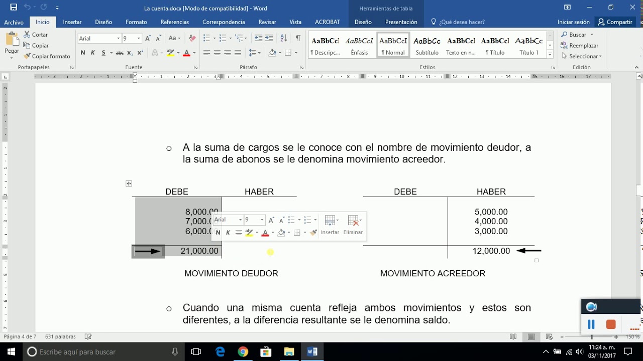 La Cuenta ó Esquemas de Mayor ó Cuenta T - YouTube