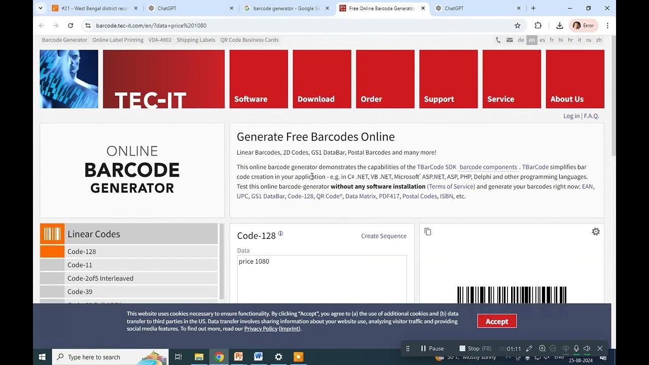 Free bar code generator - YouTube