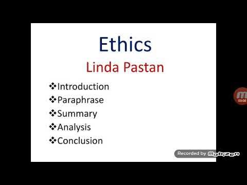 Ethics || Poem by Linda Pastan || Introduction, Paraphrase, Summary, Analysis, Discussion ...