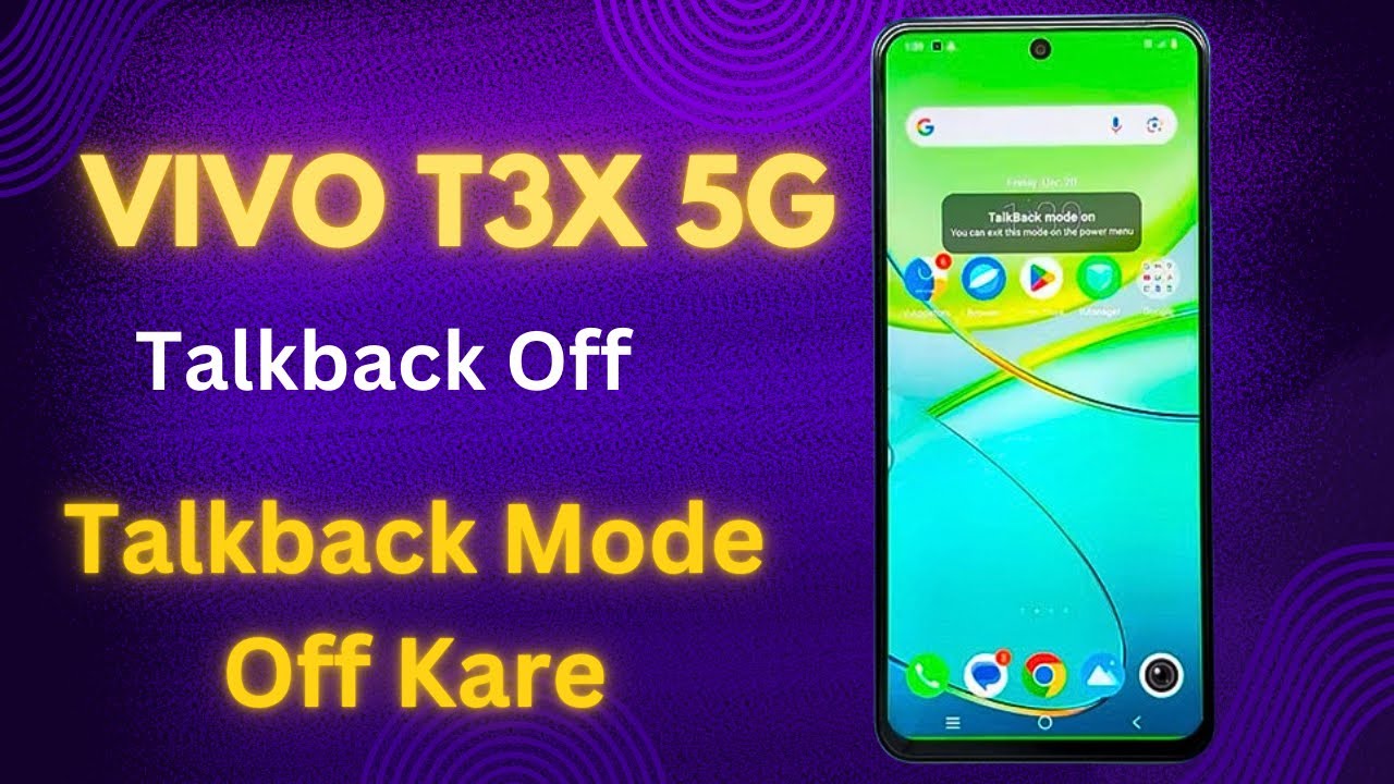 Vivo T3x 5g Talkback Mode Fix: Quick Solution - YouTube