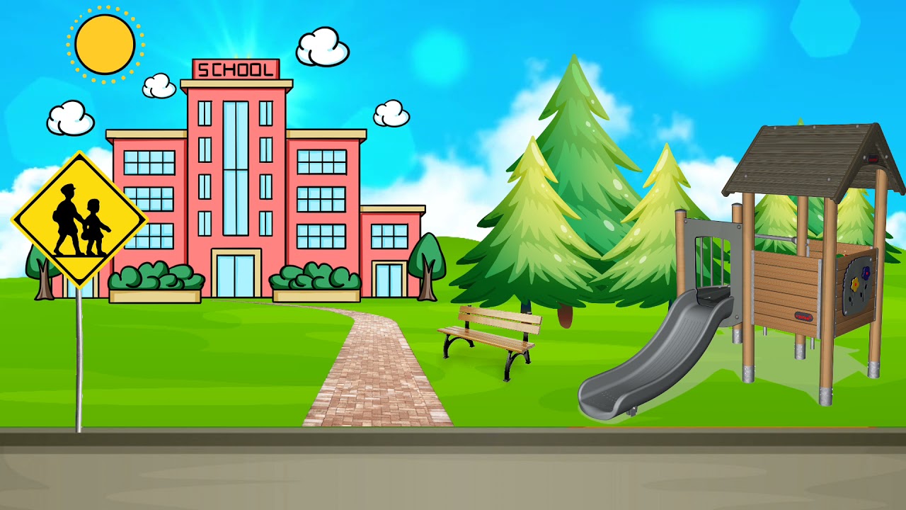 background animasi bergerak no copyright | at school background free ...