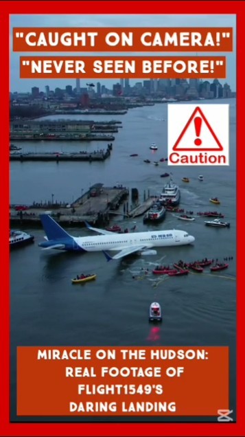 MIRACLE ON THE HUDSON REAL FOOTAGE OF FLIGHT 1549'S DARING LANDING ...
