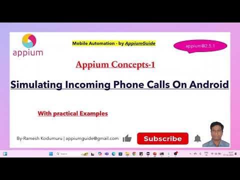 1.Appium Concepts : Simulating Incoming Phone Calls on Android: A Step-by-Step Guide - YouTube