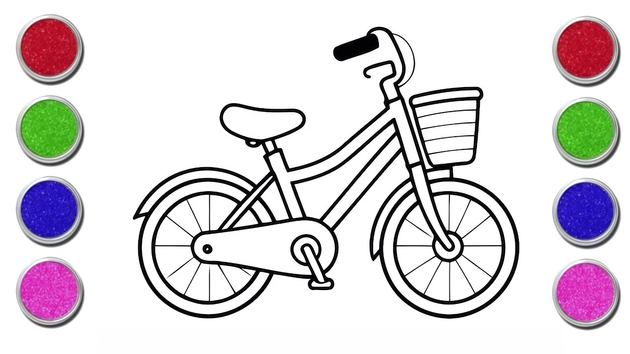 Easy Bicycle Drawing | How to Draw a Bicycle Step by Step | Bicycle ...