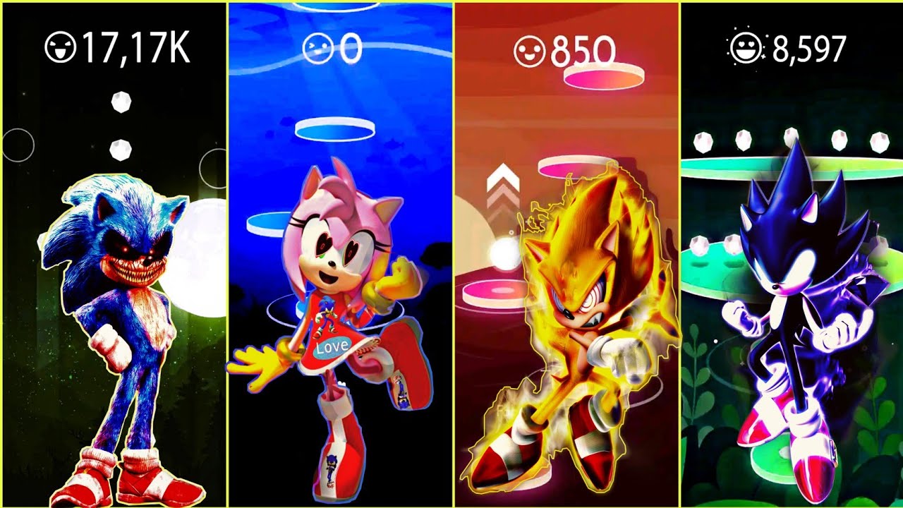 Sonic Exe- Amy Exe- Fleetway Super Sonic- Dark Sonic by- @BAIDU PLAYER ...