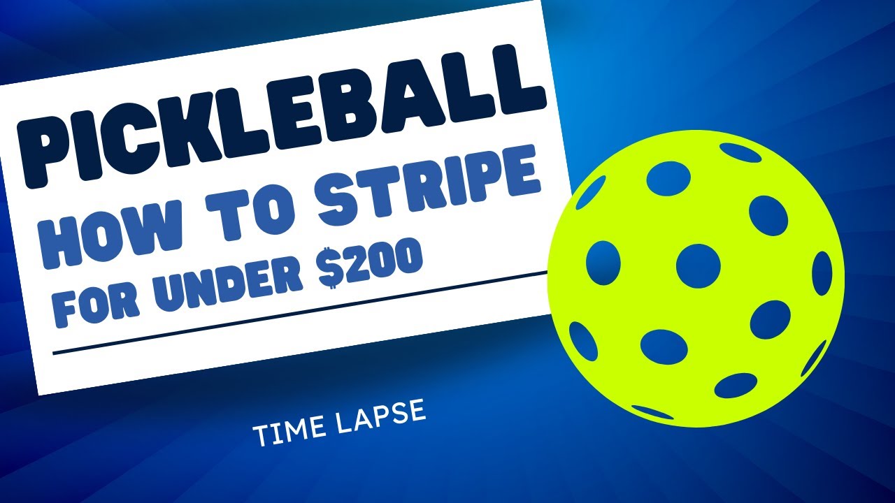 Time Lapse: How to Stripe a Pickleball Court for Under $200 with Alpha ...