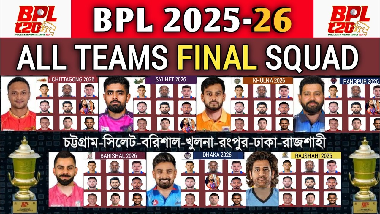 BPL 2026 All Teams Full Squad | BPL All Teams Final Players List | BPL ...