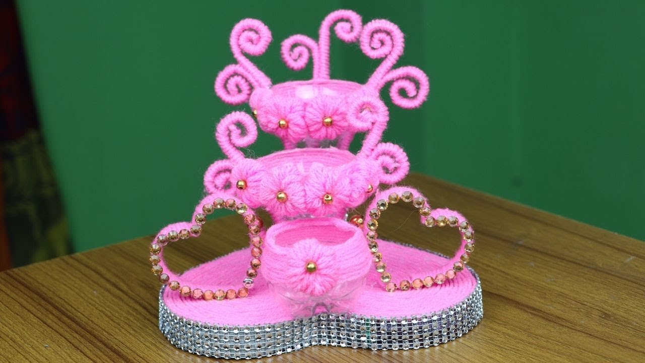 Home Decor DIY - Woolen showpiece making idea || Best reuse ideas ...