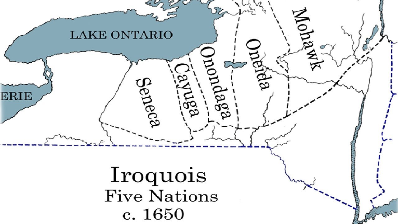 Iroquois Five Nations Confederacy League Mohawk Oneida Onondaga Cayuga Seneca 1650 New France ...