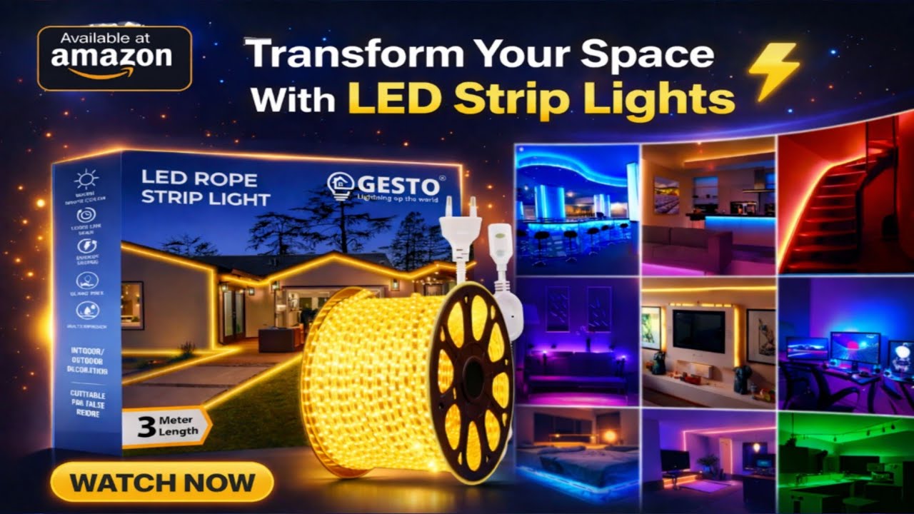 Background 10M LED Strip Light 1200 Bulb Cool White Light Review - YouTube