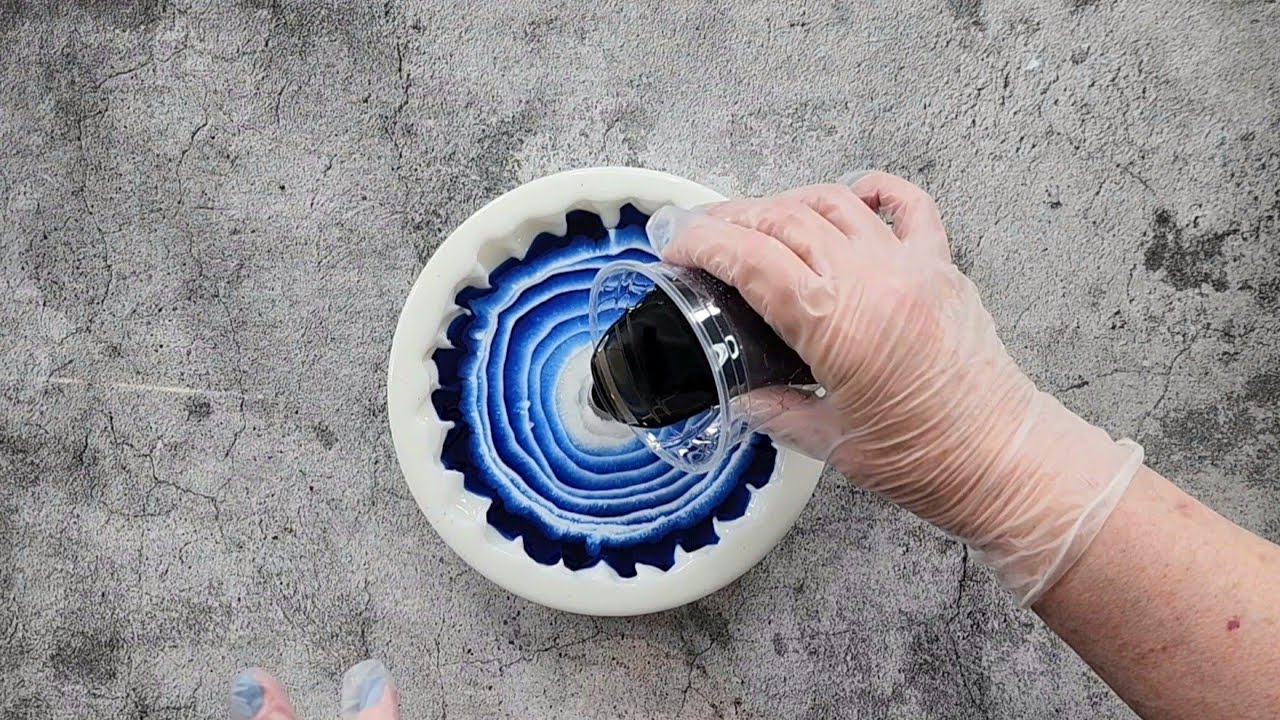 #1796 Gorgeous Metallic Silver And Blue Resin Fantasy Flower - YouTube