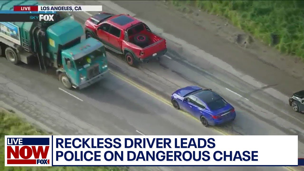Crazy police chase disrupts Monday morning commute in LA | LiveNOW from ...