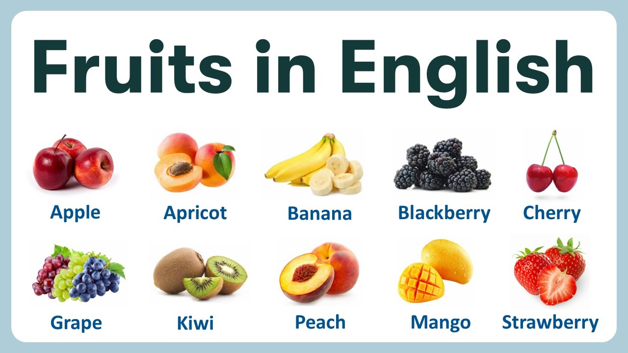 Fruits in English | Learn English Vocabulary | Pronunciation & Picture ...