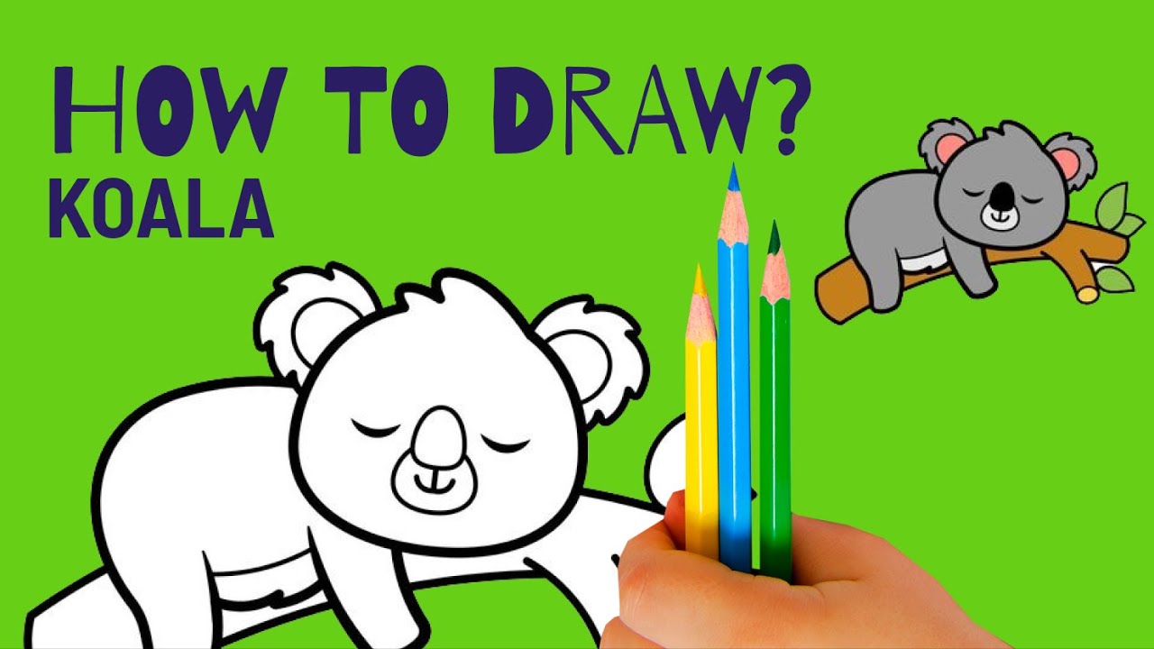 How to draw KOALA Simple tutorial step-by-step! - YouTube