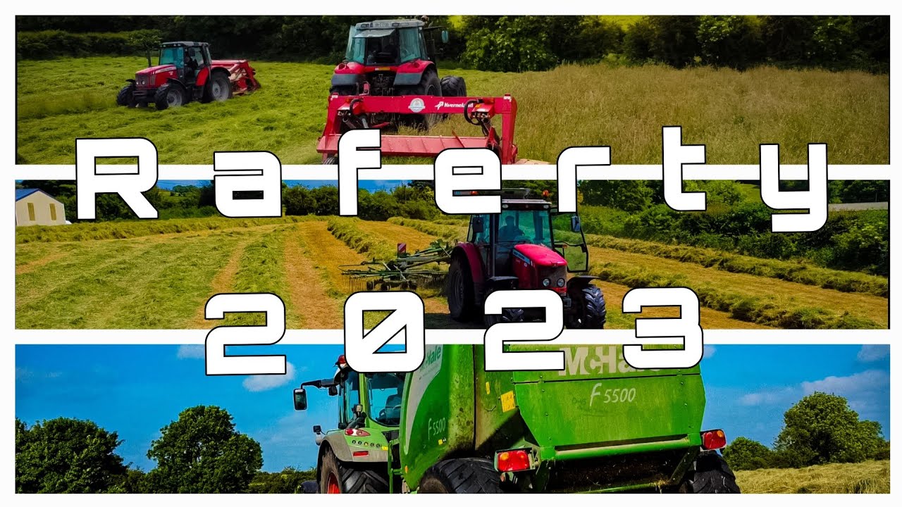 Raferty Bailing Silage 2023 - YouTube